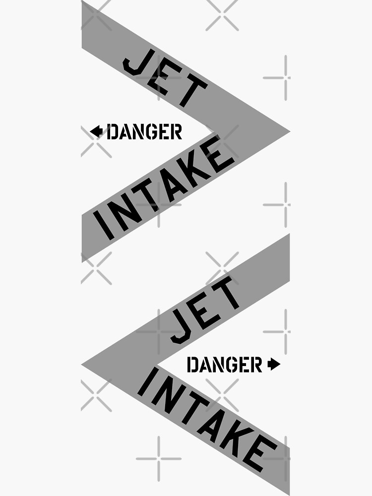 "DANGER Jet Intake, Jet Fighter warning sign 2 Sides Light Grey and ...