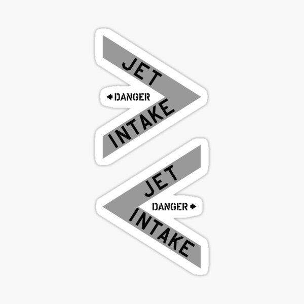 "DANGER Jet Intake, Jet Fighter warning sign 2 Sides Light Grey and ...