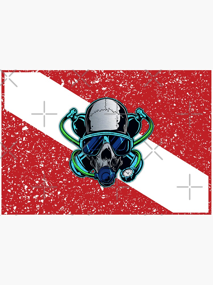 "Scuba Skull " Sticker for Sale by artistwill | Redbubble