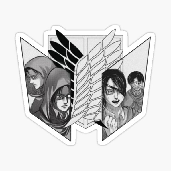 "attack on titan livai hange aesthetic " Sticker for Sale by Sekaii ...