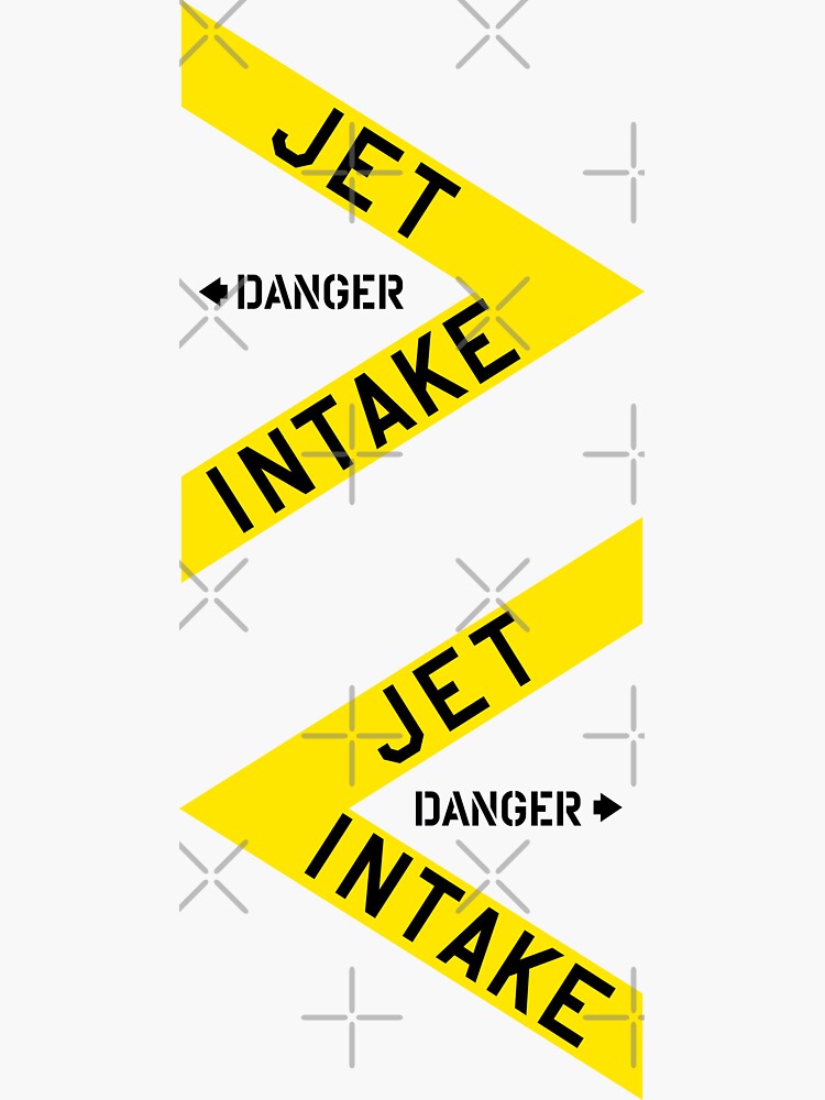 "DANGER Jet Intake, Jet Fighter warning sign 2 Sides Yellow and Black ...
