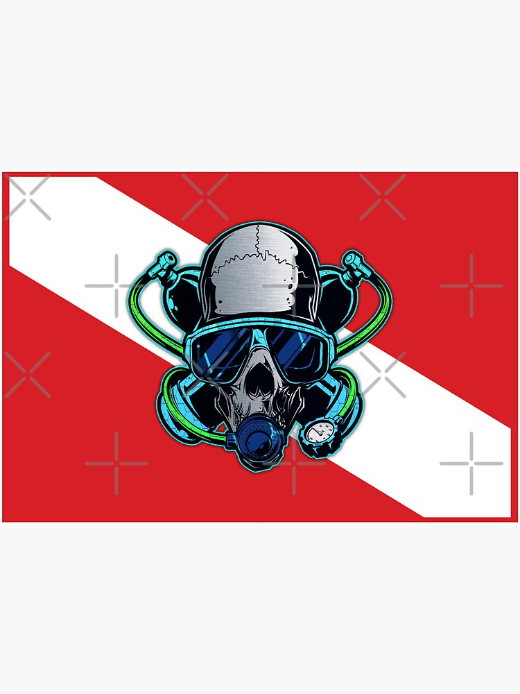 "Scuba Skull " Sticker for Sale by artistwill | Redbubble