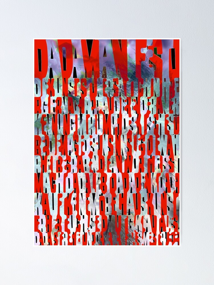 "DADa Manifesto XIV (red)" Poster for Sale by MeisterJeder | Redbubble