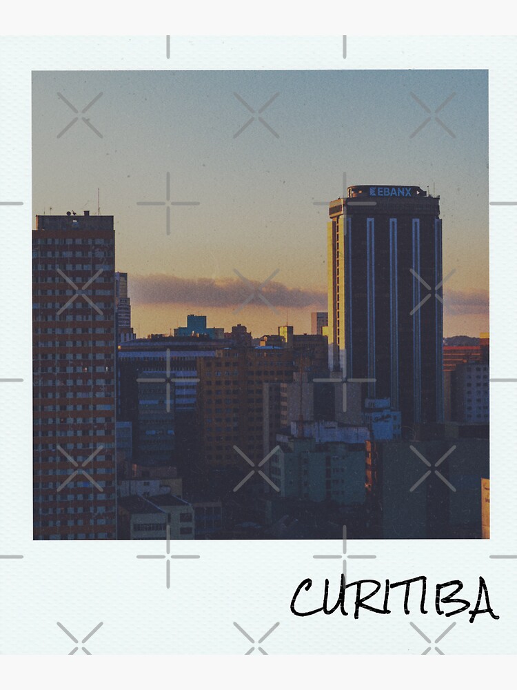 "Curitiba Vintage Film White Frame Souvenir" Sticker by CitiesOnFilm ...