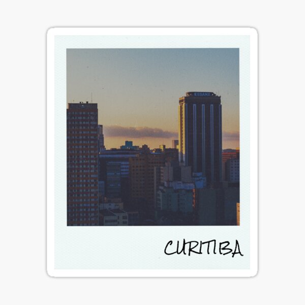 "Curitiba Vintage Film White Frame Souvenir" Sticker by CitiesOnFilm ...