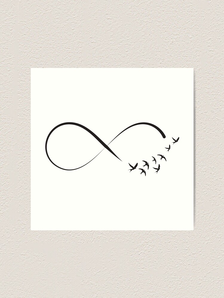 "Freedom infinity symbol with swallows" Art Print for Sale by pixxart ...