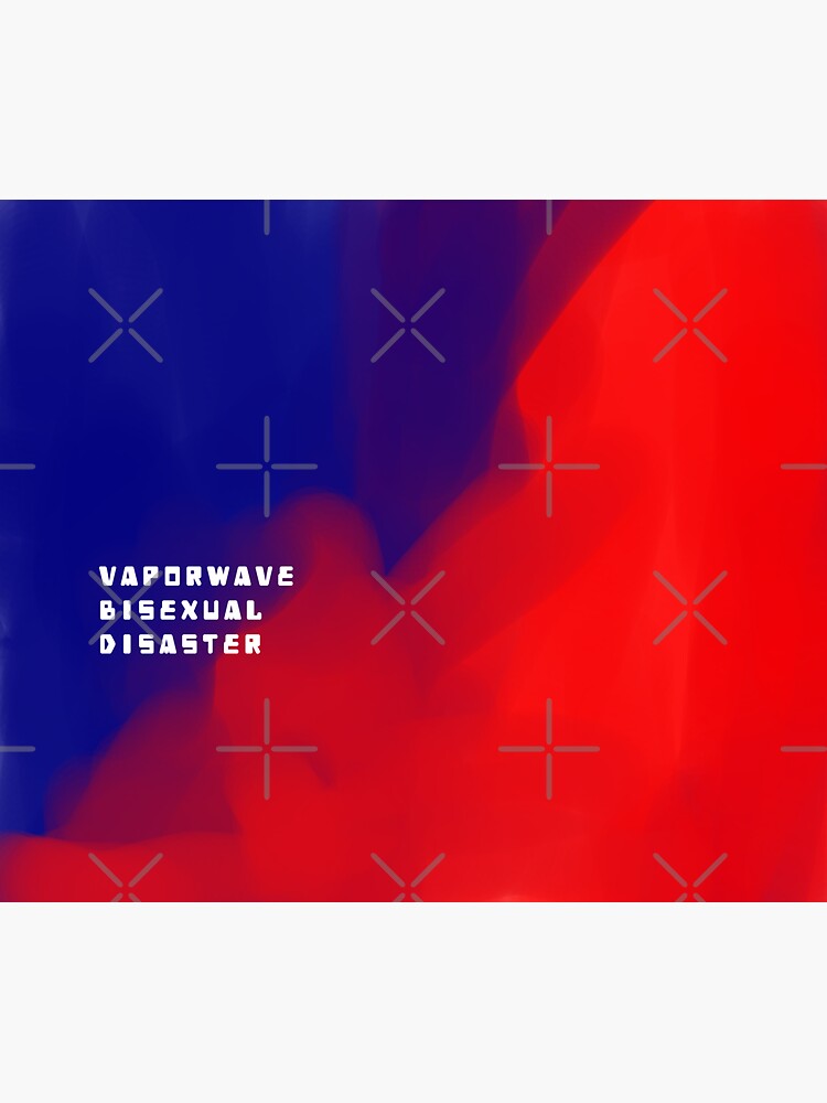 "vaporwave bisexual disaster bi trifecta" Sticker by vaporwavvy | Redbubble