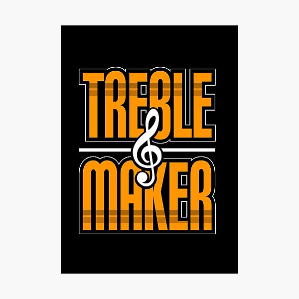 "Treble Maker - treble clef symbol" Photographic Print for Sale by Wolloh | Redbubble