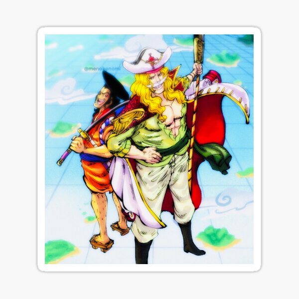 "Oden & Whitebeard " Sticker for Sale by menokonomi | Redbubble