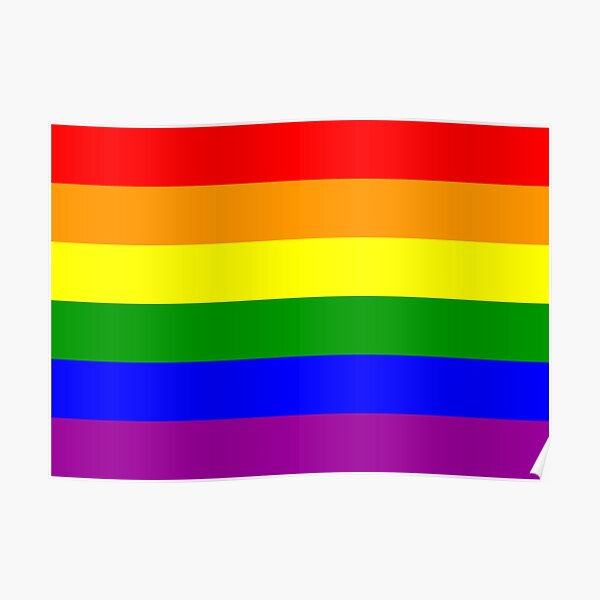 "The 6 Color Pride Flag: Rainbow" Poster for Sale by OutofFocusShop ...
