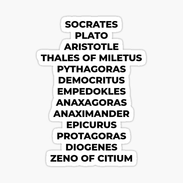 "Greek Philosophers" Sticker for Sale by pixellucyart | Redbubble