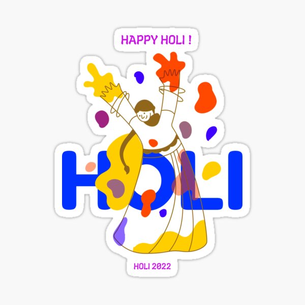 "Happy Holi " Sticker by kalrayang406 | Redbubble