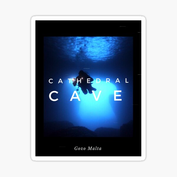 "Stunning Destination: Cathedral Cave" Sticker by Jago2020 | Redbubble