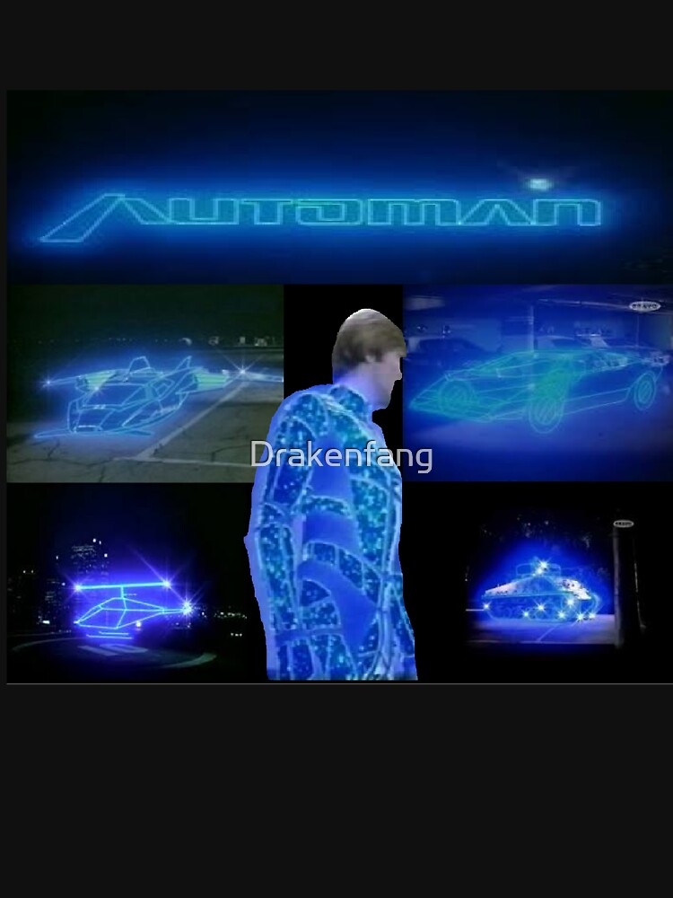 "retro tv series automan mashup" T-shirt for Sale by Drakenfang ...