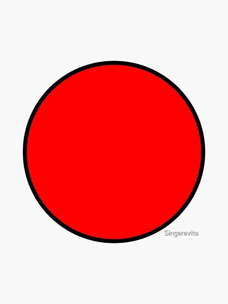 "big red circle" Sticker for Sale by Singerevita | Redbubble