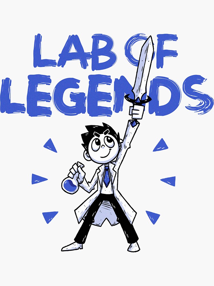 "Lab of Legends logo" Sticker for Sale by sforrest2309 | Redbubble