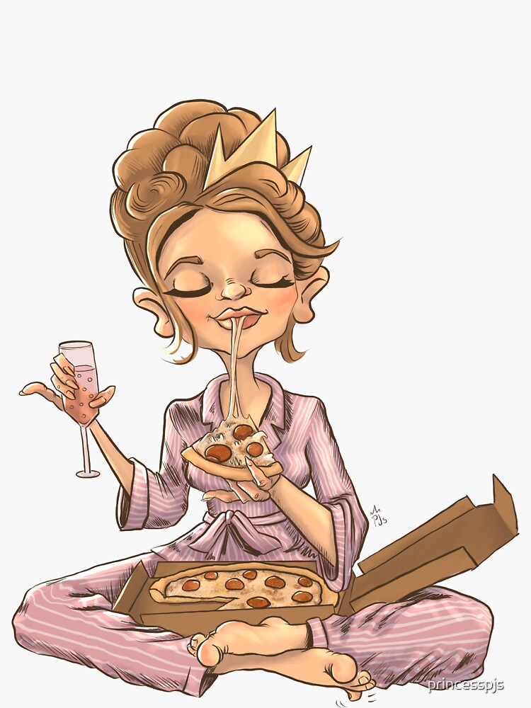 "Pizza Princess" Sticker for Sale by princesspjs | Redbubble