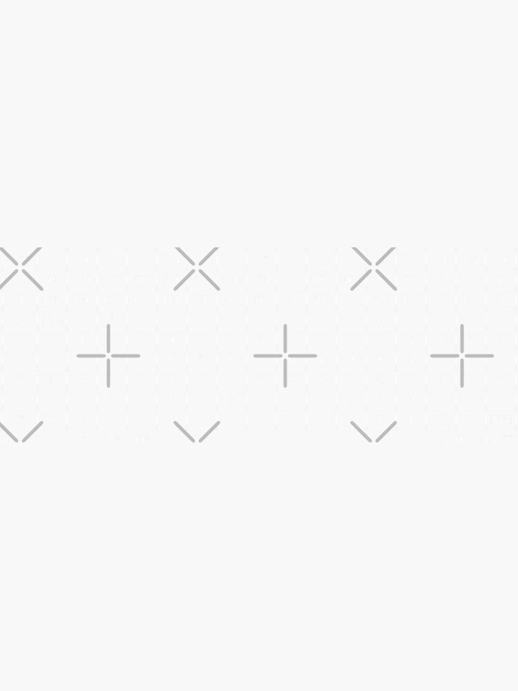 "ASCII Character Table (White Text on Transparent)" Sticker by ...