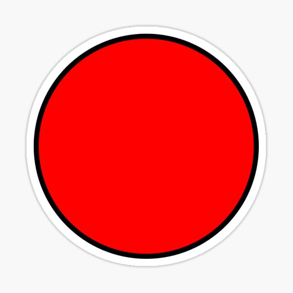 "big red circle" Sticker for Sale by Singerevita | Redbubble