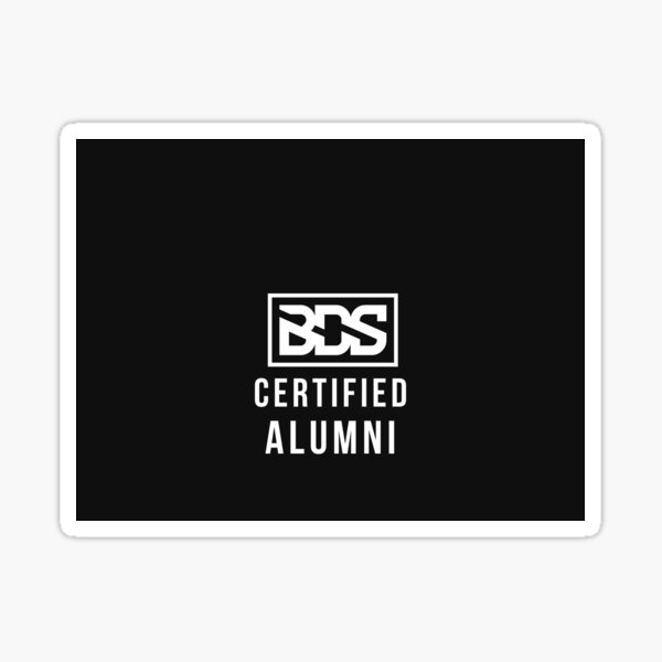 "BDS Alumni Logo" Sticker by BelgianProblem | Redbubble