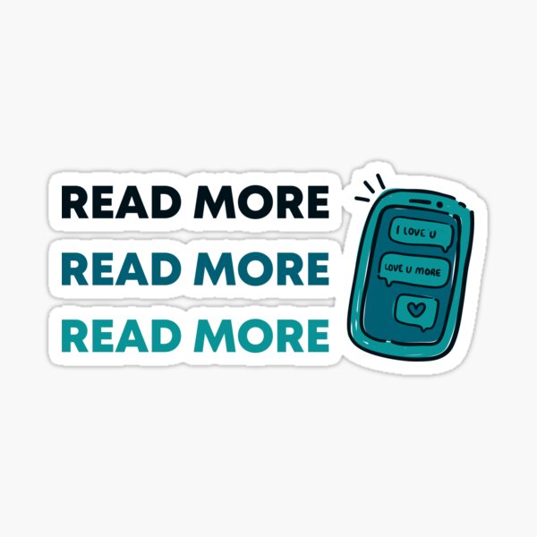 " Quotation - Read more Read more Read more" Sticker by Hashem10 ...