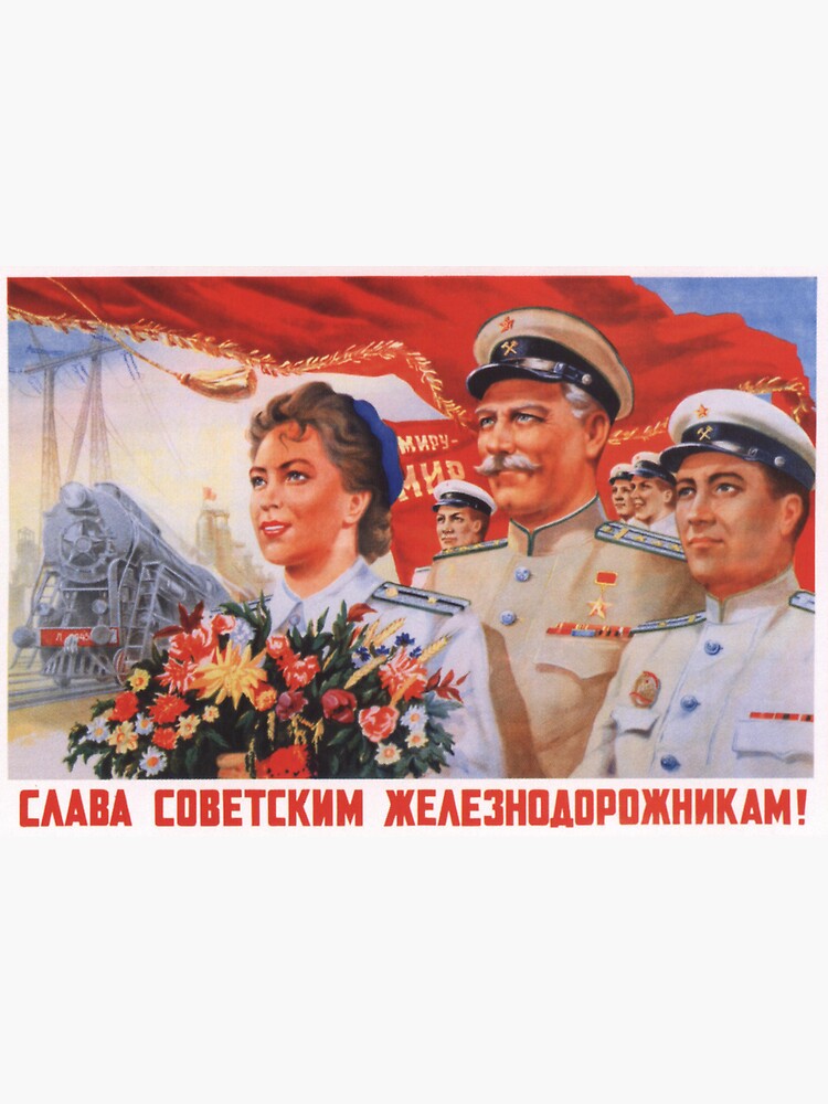 "Soviet Poster - Sticker" Sticker by MEDARTSTORE | Redbubble