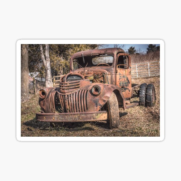 "Rusty Crusty And Gorgeous" Sticker by butterbean57 | Redbubble