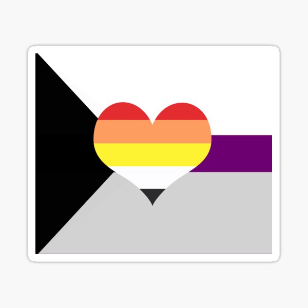 Demisexual Lithoromantic Akioromantic Pride Flag Sticker By
