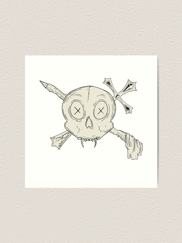 "Vampire Skull and Cross Stake Traditional Tattoo" Art Print by CapmSad ...