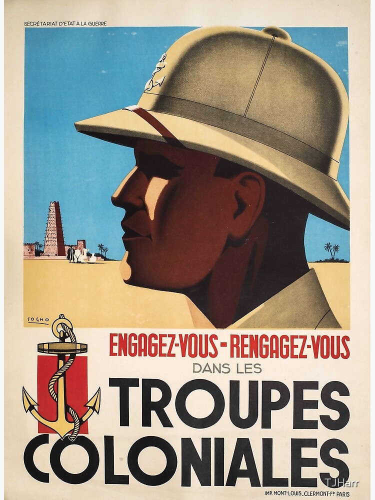 Old French Military Recruitment Poster (Troupes Coloniales 1) Premium ...