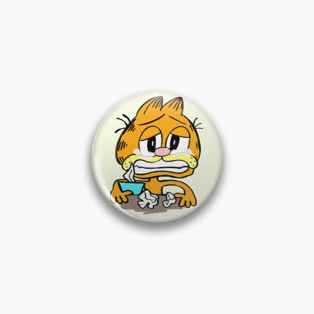 "sad garfield " Sticker for Sale by angelinafeng | Redbubble