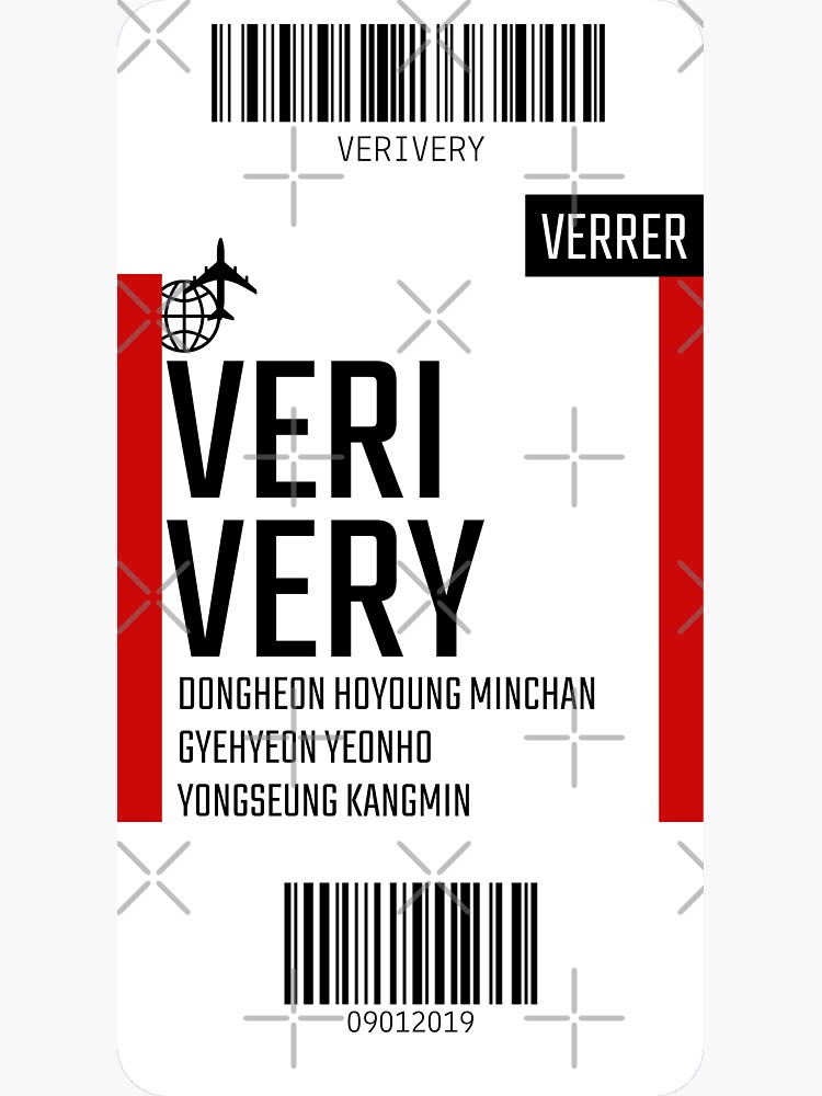 "Verivery Boarding pass" Sticker by puki-ycdi | Redbubble