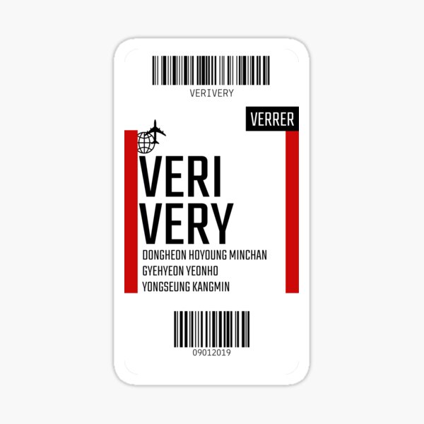 "Verivery Boarding pass" Sticker by puki-ycdi | Redbubble