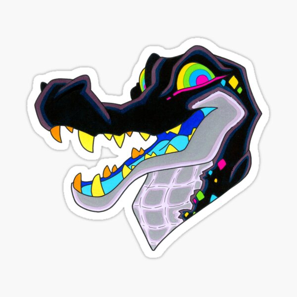 "Happy and Snappy Croc" Sticker by ColaCarnage | Redbubble