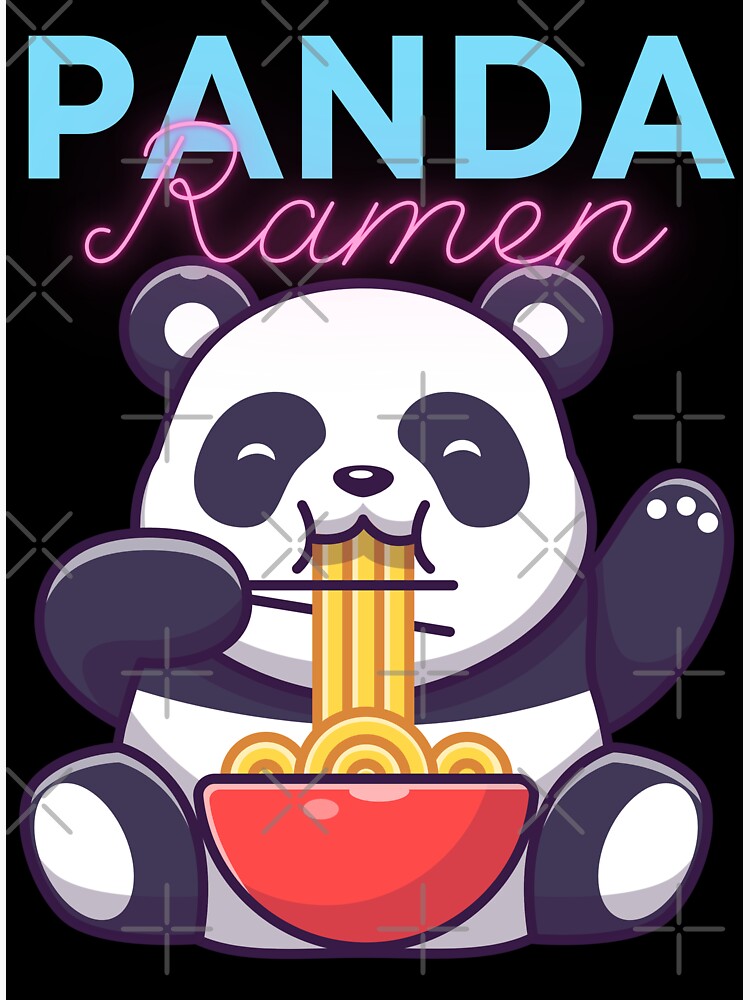 "Panda Eating Ramen Cute Noodles Kawaii Panda Japanese Panda Eating ...