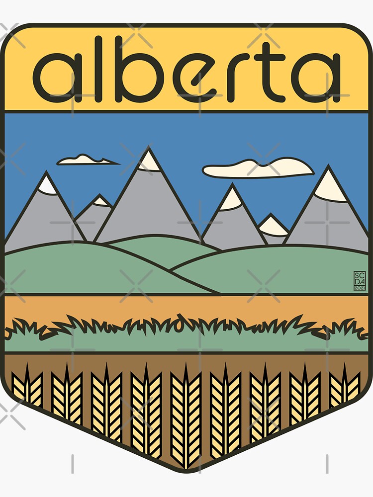 "Alberta" Sticker for Sale by Sean-Chinery | Redbubble