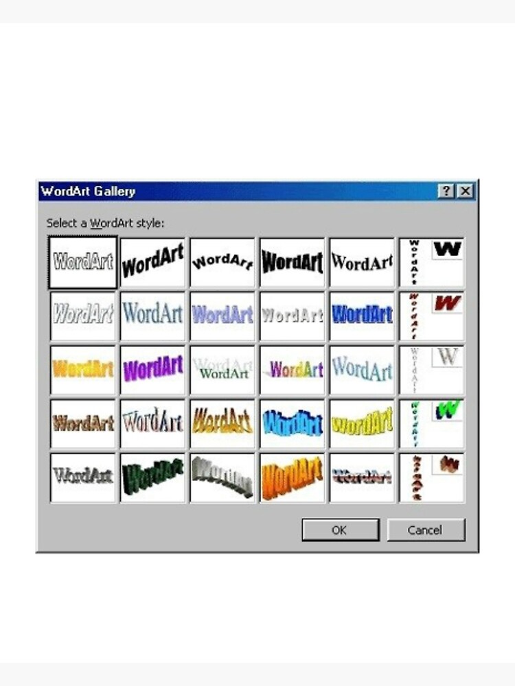 "microsoft word art." Poster for Sale by Nayvealex | Redbubble