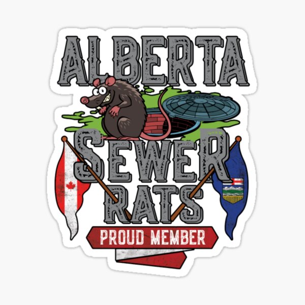 "Alberta Sewer Rats Design" Sticker by FKGraphiks | Redbubble