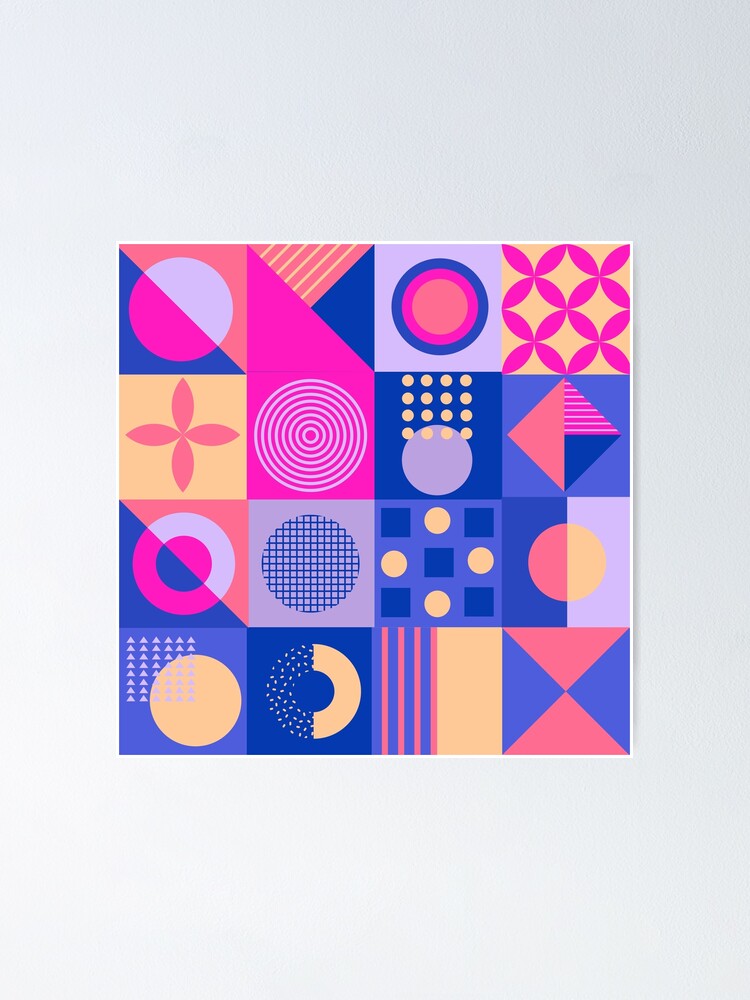"80s Vibes - Shapes Neo Geo Pattern" Poster for Sale by Krysanthe ...