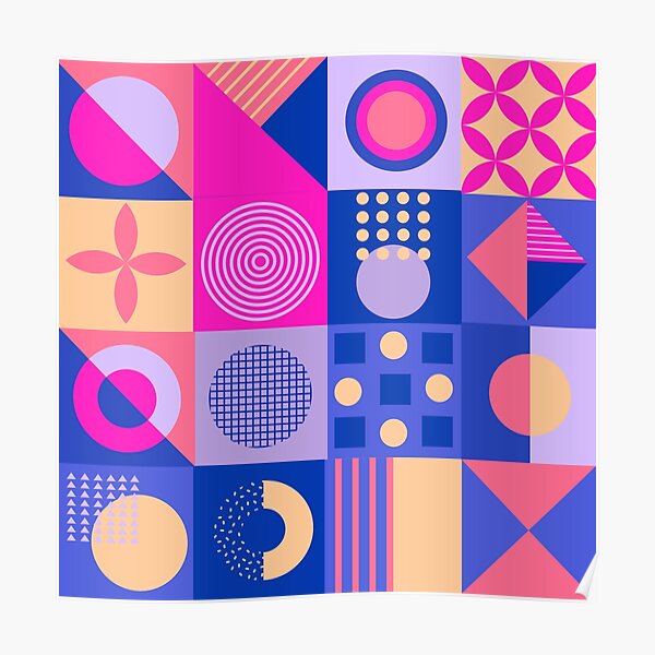 "80s Vibes - Shapes Neo Geo Pattern" Poster for Sale by Krysanthe ...