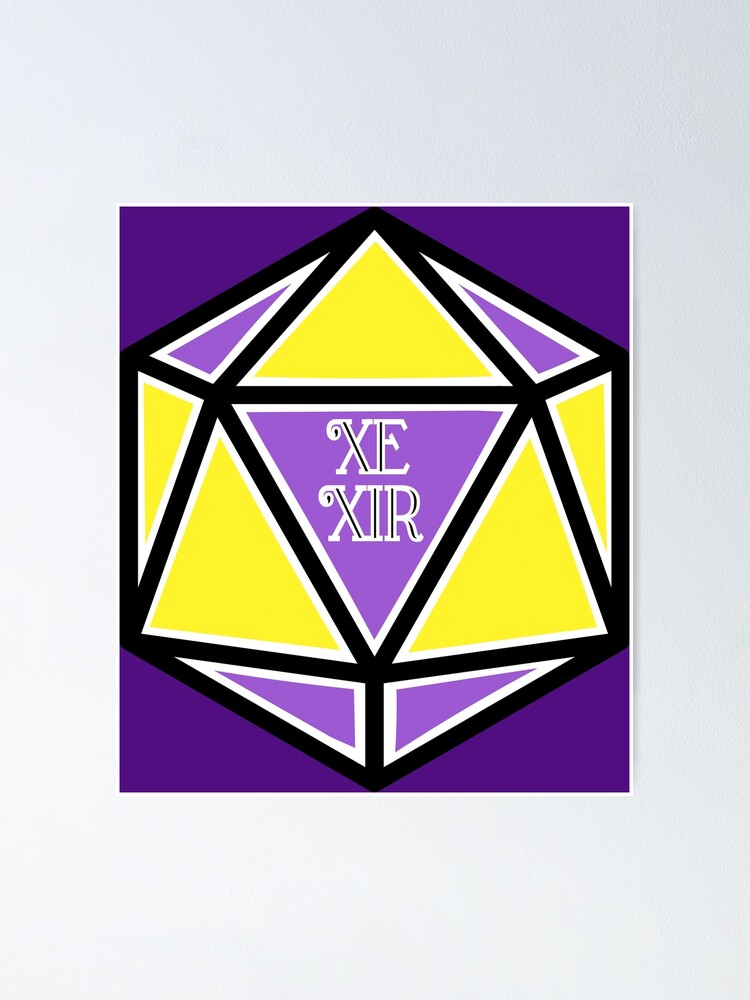 "Nonbinary Pronoun Pride Xe/Xir" Poster for Sale by BiOurPride | Redbubble