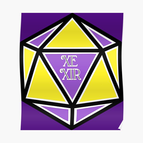 "Nonbinary Pronoun Pride Xe/Xir" Poster for Sale by BiOurPride | Redbubble