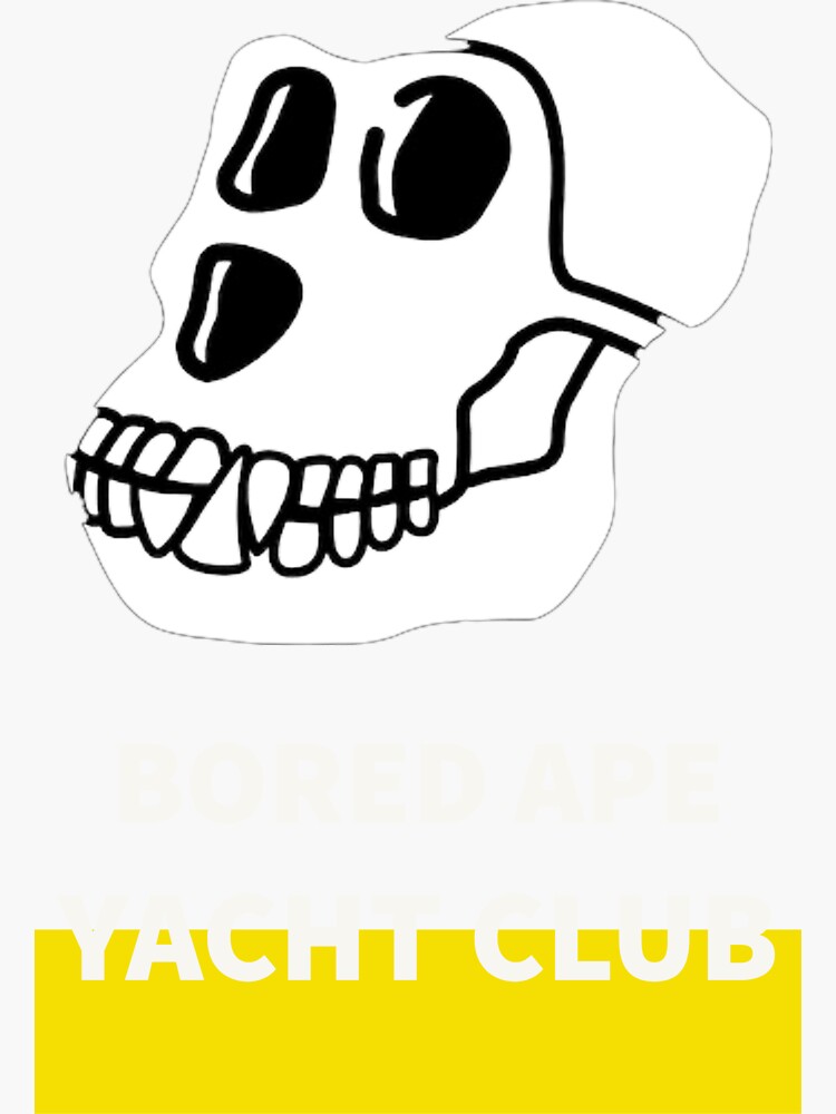 "Bored Ape Yacht Club ." Sticker for Sale by polygo | Redbubble