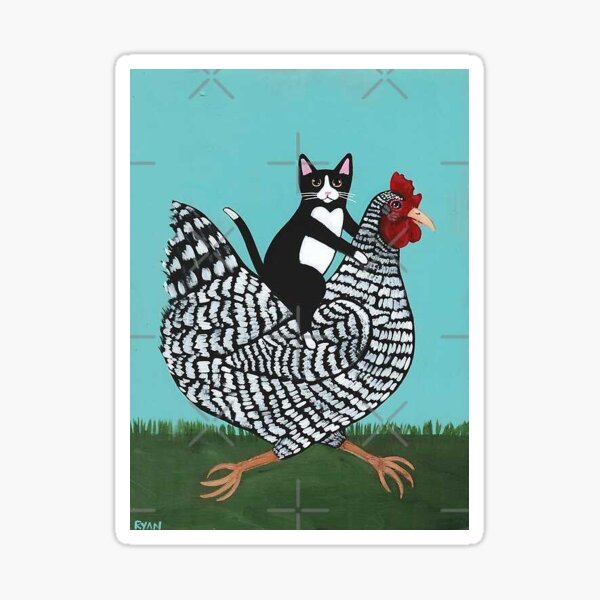 "TCI funny cat art work" Sticker for Sale by TCIshoppingmall | Redbubble