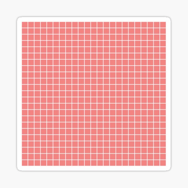 "Light Coral Grid | Beautiful Interior Design" Sticker by infinitehue-3 ...