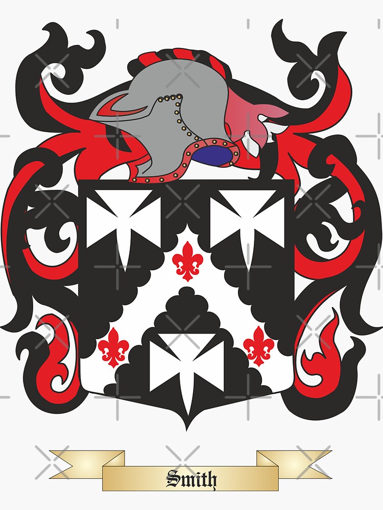 "Smith Family Surname Coat of Arms" Sticker by pdfgifts | Redbubble