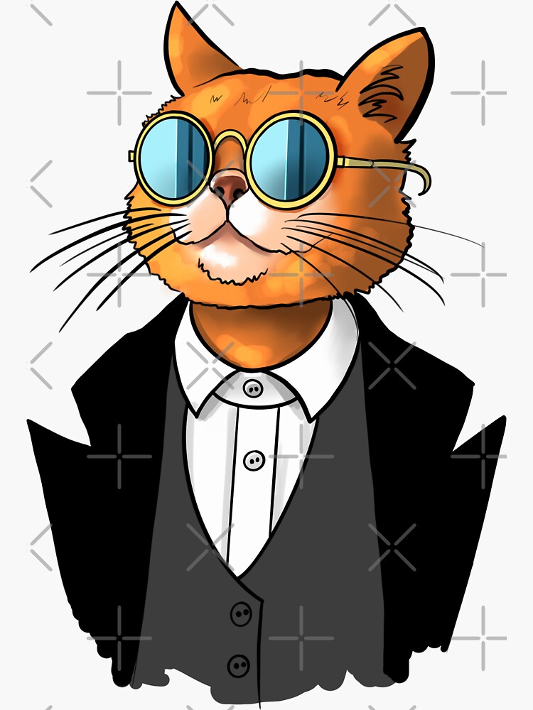 "Cat PFP" Sticker for Sale by Ketrinartistka | Redbubble