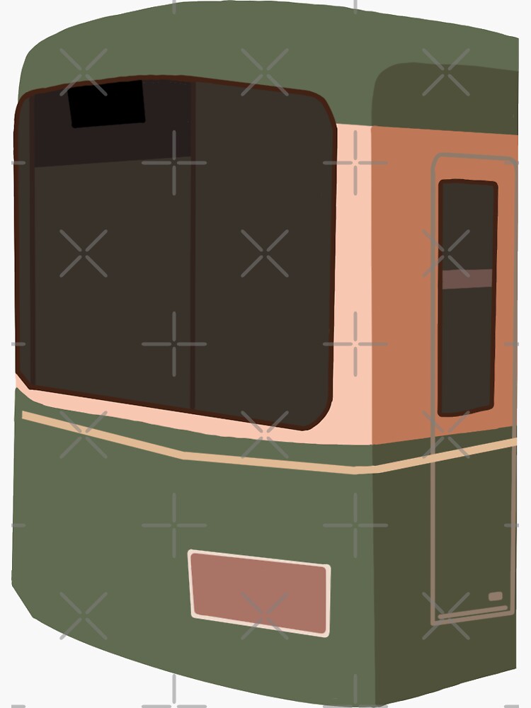 "retro subway train" Sticker for Sale by annaguzzo | Redbubble