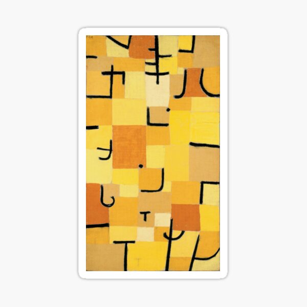 "paul klee Signs In Yellow, abstract art" Sticker by TheArtistCow ...