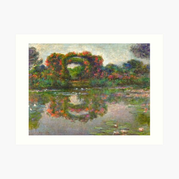 "Claude Monet's Rose Flowered Arches at Giverny" Art Print for Sale by ...